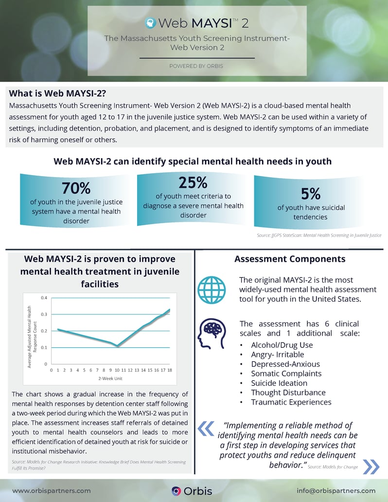 Web MAYSI 2 | Mental Health Assessment for Youth- Fact Sheet